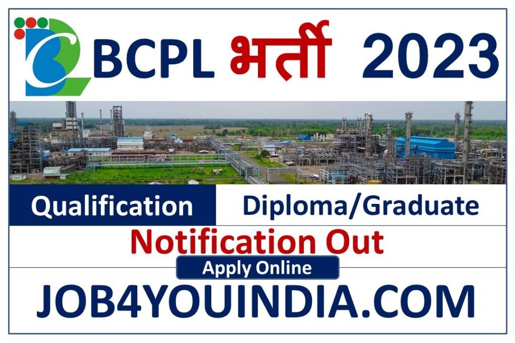 BCPL Recruitment 2023 for BE/ B.Tech/ Diploma Apprentice Jobs - Job4You ...
